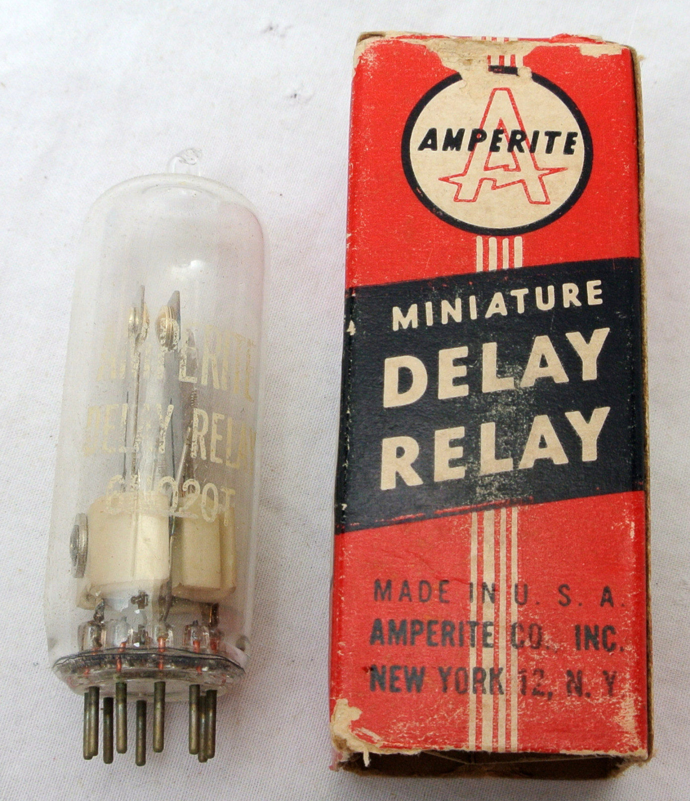 Amperite Time Delay Relay 6N020T Tube 20 Seconds 6.3 Volts NOS Vintage ...