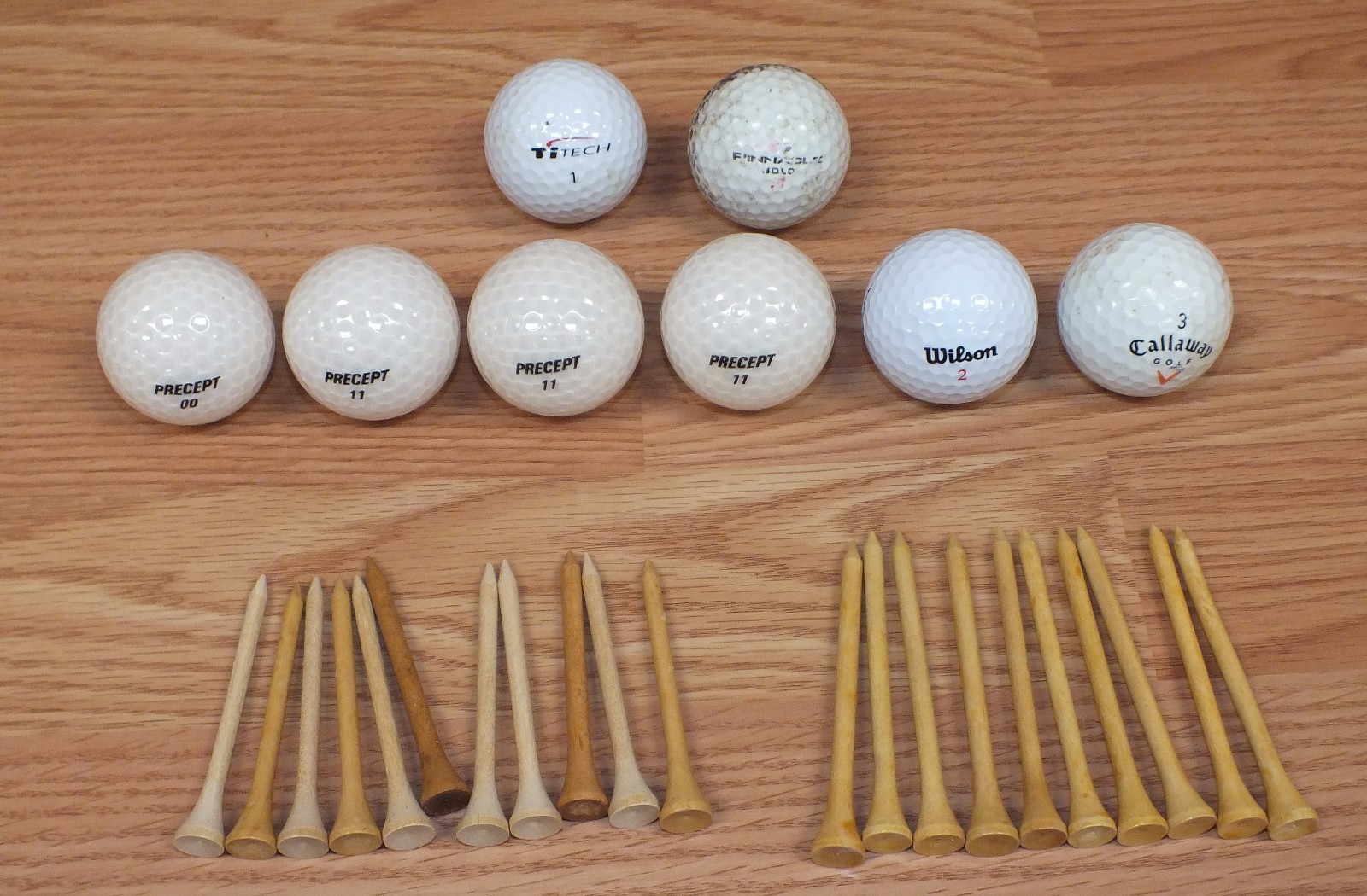 Lot of (8) Wilson/ Callaway/ Lady SIII/ Pinnacle & TiTech Golf Balls w ...