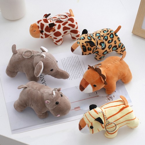 Kawaii Mini Cute Animals Plush Keychain Toys Soft Cotton Key Chain Toy ...