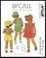 McCall 9215 GIRLS Dress Frock Sunsuit Playsuit Hat Cap Fabric Sewing ...