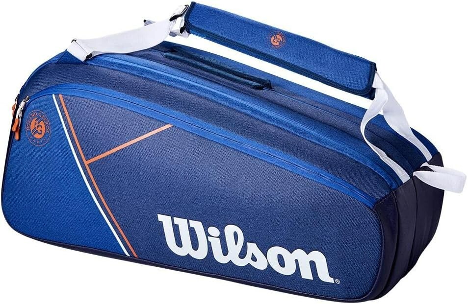 Wilson - WR8018201001 - Roland Garros Super Tour 9PK Racket Bag - Blue ...