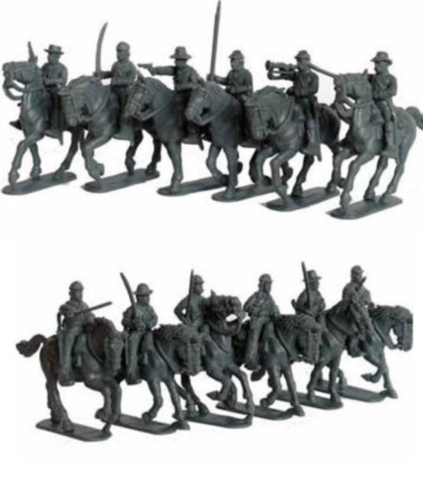 Perry ACW2 American Civil War Cavalry (12 Plastic Figures) Union or ...