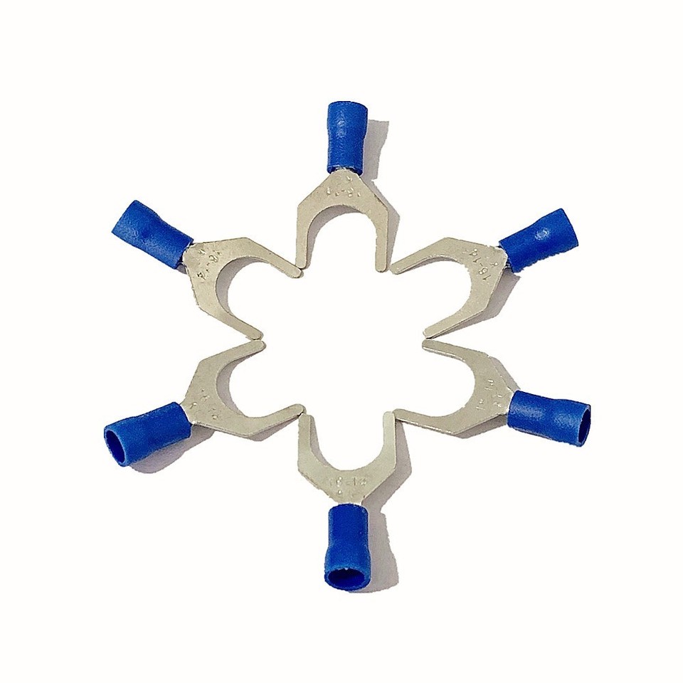 100pcs Insulated Wire Connectors U Type Crimp Fork Spade Terminals 10mm ...