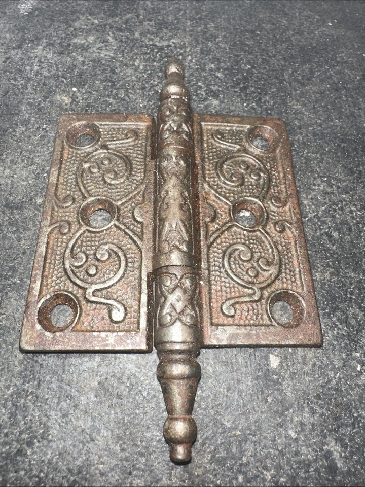 Antique Ornate Early 1900s Door Hinge 3x3 Cast Iron Door Hinges | eBay