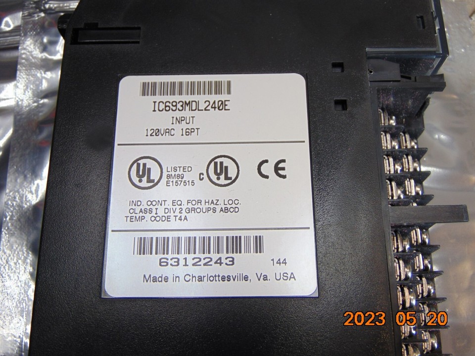 GE FANUC IC693MDL240E INPUT MODULE 120VAC | eBay
