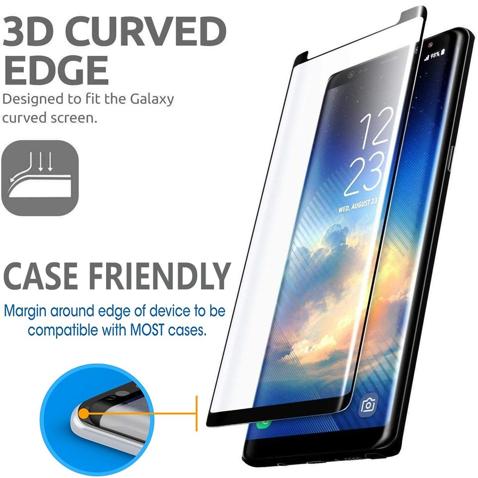 For Samsung Galaxy S9/S9 Plus/S8 Case Phone Cover Clear + Tempered ...