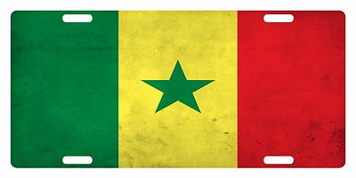 SENEGAL Flag Custom License Plate NATIONAL Emblem DIRTY Version | eBay