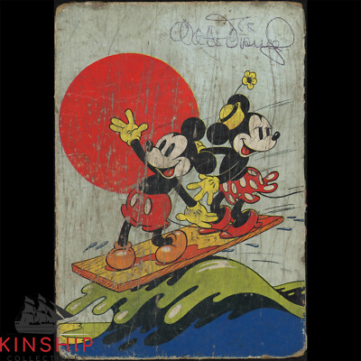 Walt Disney signed Vintage Mickey & Minnie Mouse Book Cover JSA LOA ...
