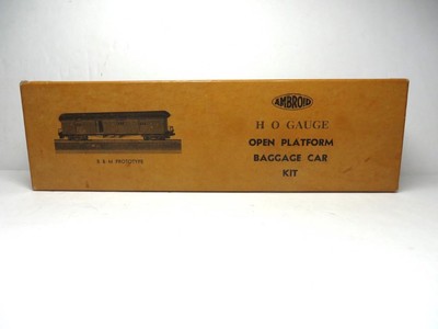 HO Ambroid Kit 1950's Open Platform Baggage Car Partially built | eBay