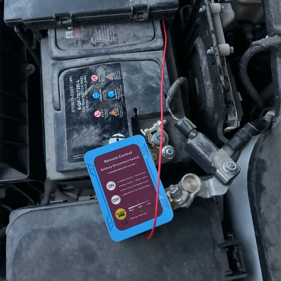 Wireless Dual Remote Car Battery Disconnect Relay Master Kill Cut-off ...