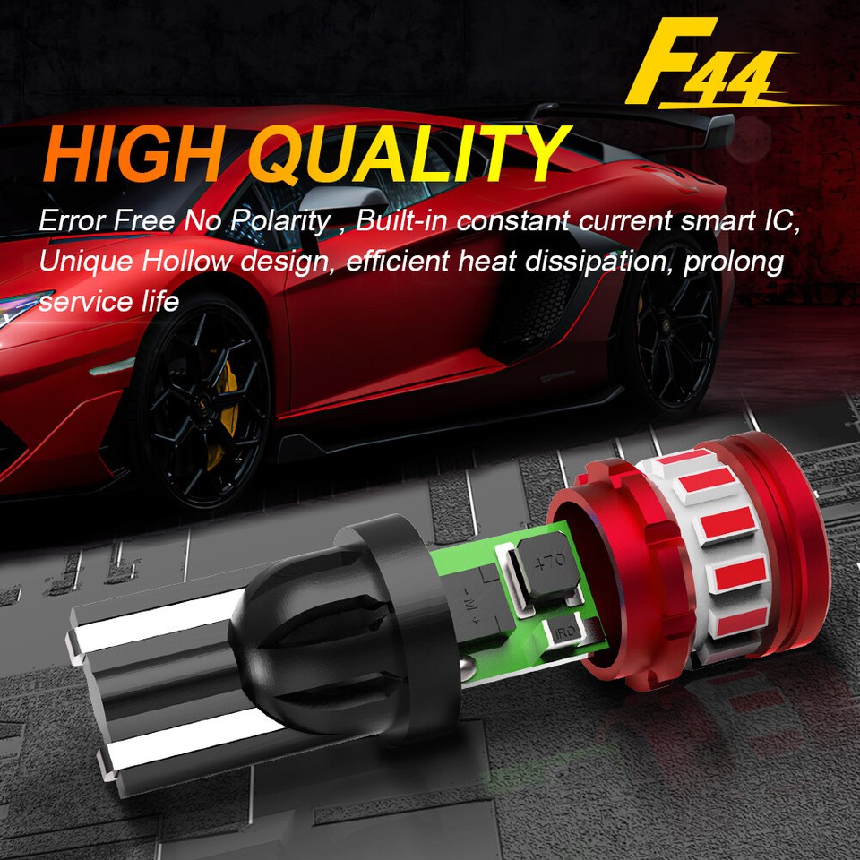 2825 168 192 194 175 2821 T10 Pure Red LED Inner Tail Light Bulbs Super ...