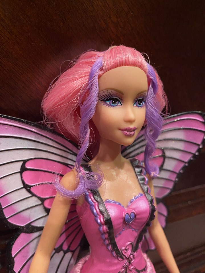 New_Lot 2_Barbie doll Mariposa Fairytopia Rayna Willa 2007 Pink ...