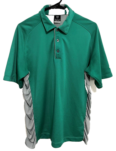 NIKE GOLF Men Green Grey Sphere React Short Sleeve Casual Polo Shirt M ...