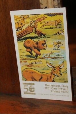 USDA Forest Service Smokey Bear 50 Years Trading Card #5 Club Flees ...