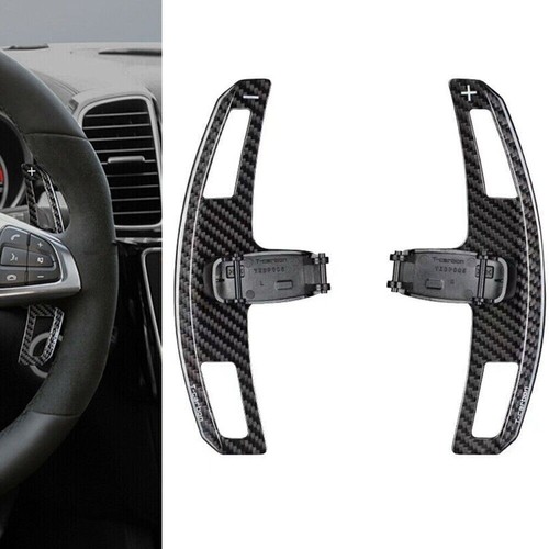 2pcs Carbon Fiber Steering Wheel Paddle Trim For Benz A45 CLA45 C63 AMG ...