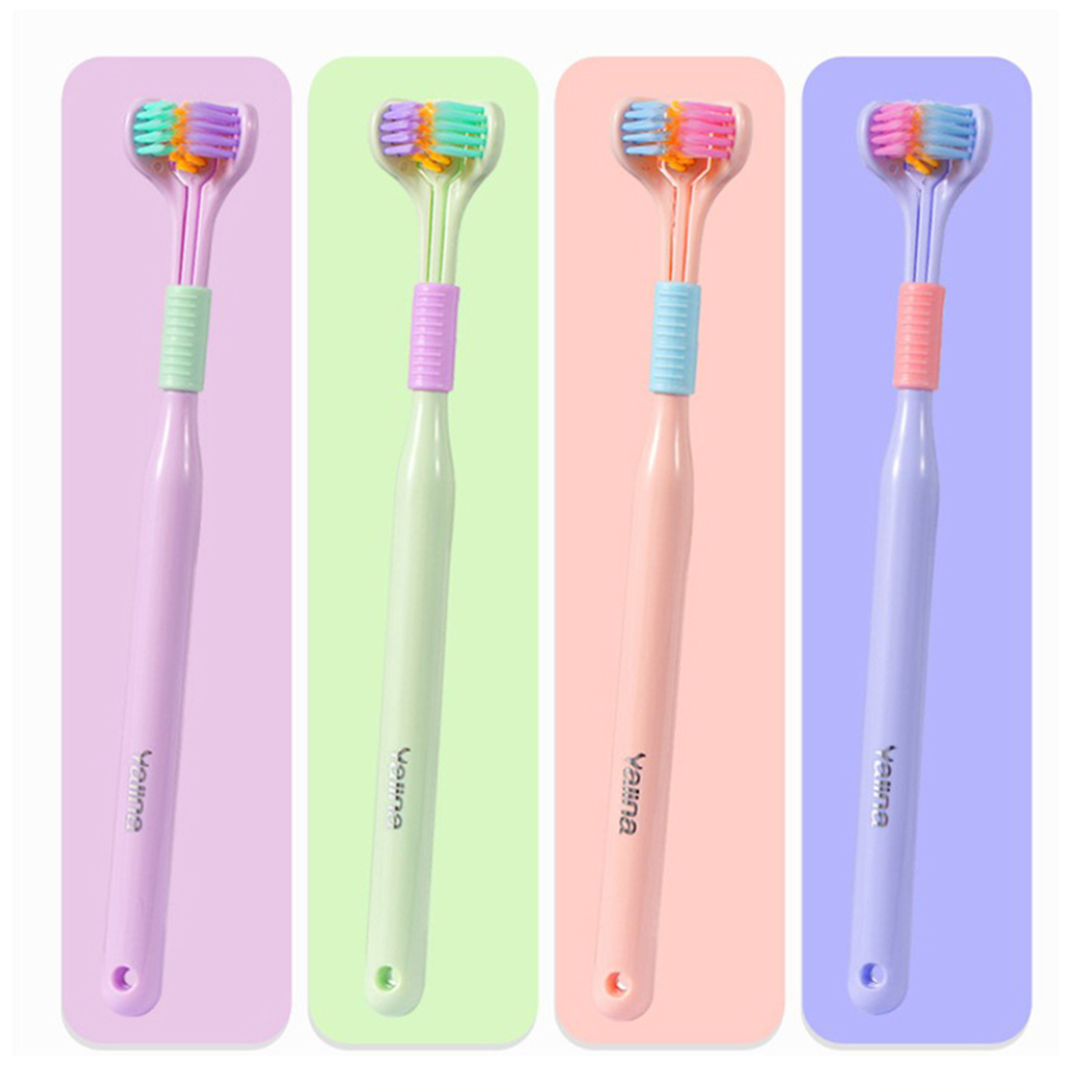 3 Sided Toothbrush Autistic Sensory Adult Children Tooth-Hugging Deep ...