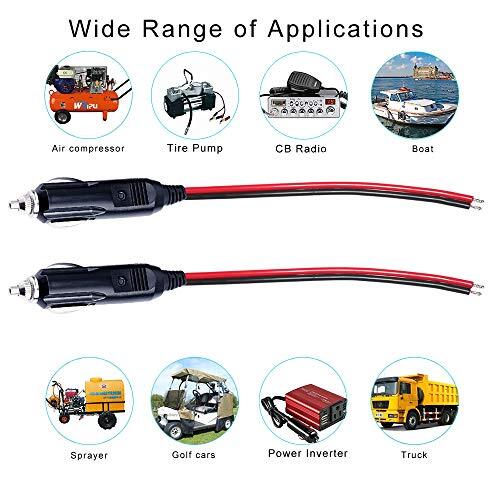 12V 15A Male Plug Cigarette Lighter Adapter Power Plug For Car Backup ...