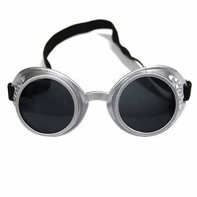 Steampunk Cyber Goth Vintage Rave Cyber Goth Goggle Glasses - Silver ...