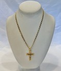 MAGNIFICENT ITALIAN 14K GOLD CROSS WITH 18" CHAIN SIGNED | eBay