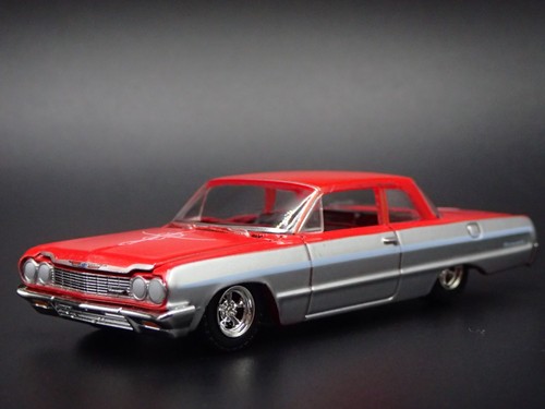 1964 64 CHEVY CHEVROLET BISCAYNE RED 1:64 SCALE DIORAMA DIECAST MODEL ...