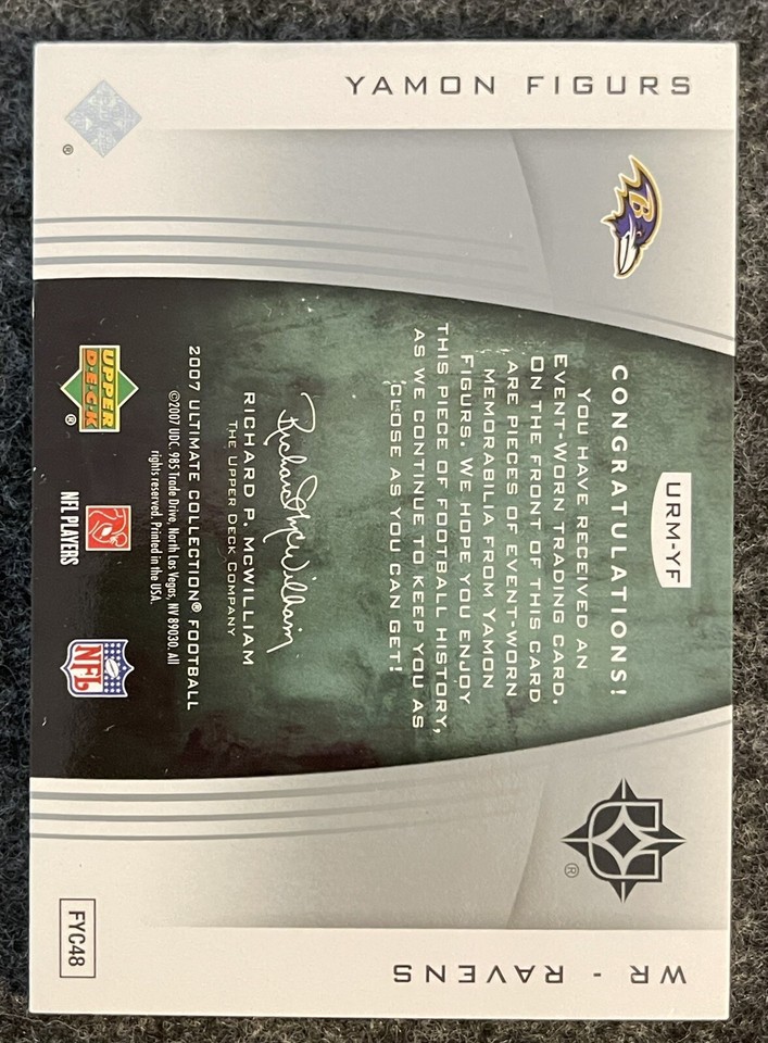 2007 Ultimate Rookie Materials Collection Yamon figurs #URM-YF 37/50 ...