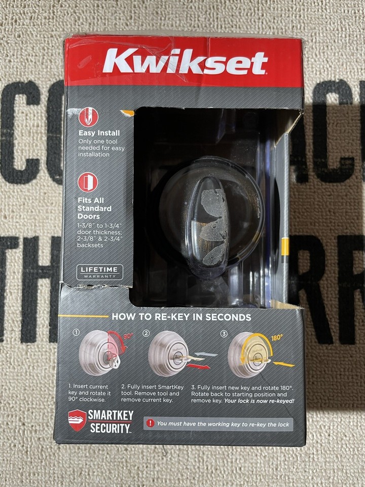 KWIKSET 980 Deadbolt Keyed One Side Single Cyl Venetian Bronze SmartKey Security | eBay