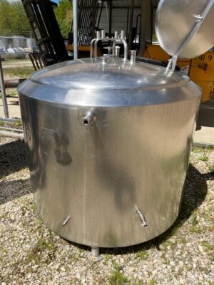 300 Gallon Stainless Steel Jacketed Processor Sweep w Mixer Tank dish ...