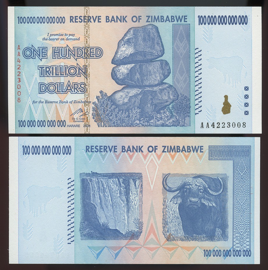 ZIMBABWE $100 trillion billion UNCIRCULATED Banknotes 100% UK TRUSTED ...
