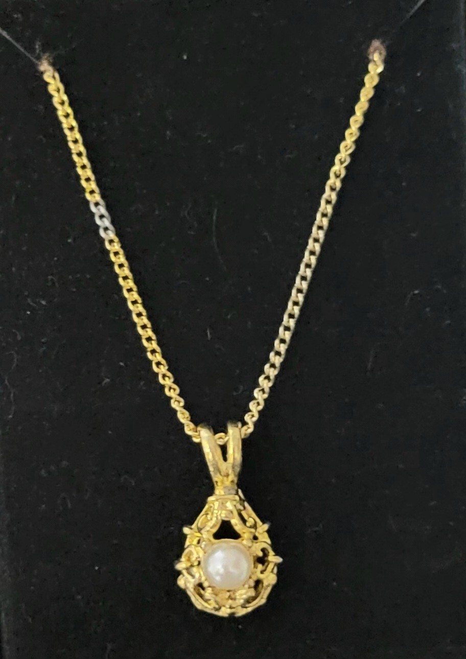 ronte of beverly hills The Filigree Pendant with Simulated Pearl | eBay
