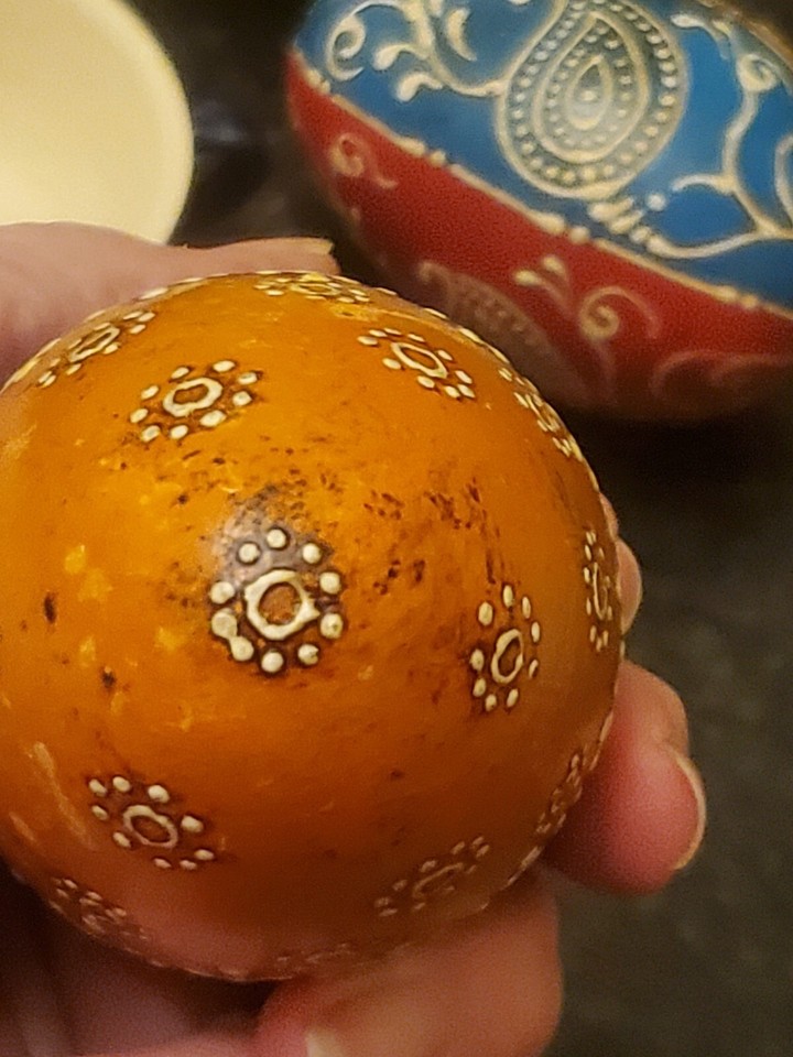4 PC Vintage Ukrainian? EASTER Wood Pysanky Hand Painted Eggs 4 ...