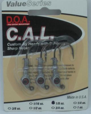 DOA 85422 Cal Jighead Natural 1/8 oz 3CT | eBay