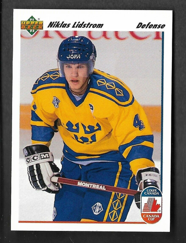 NIKLAS LIDSTROM 1991-92 UPPER DECK HOCKEY ROOKIE RC CARD #26 | eBay