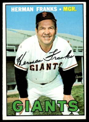 1967 Topps Herman Franks San Francisco Giants #116 * | eBay