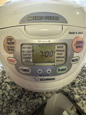 Zojirushi 10 Cup Neuro Fuzzy Rice Cooker NS-ZCC18 Retractable Cord ...