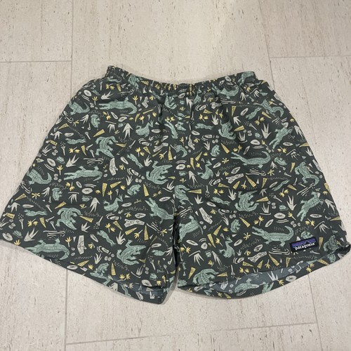 Patagonia Baggies Shorts Mens S Green Alligators 7" Ins Mesh Lined Swim ...