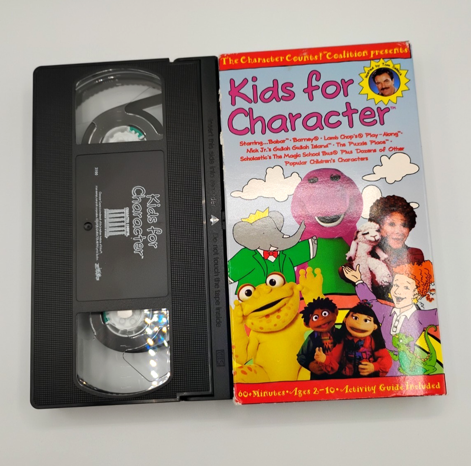 VTG 1996 Kids for Character (VHS) Barney Barbar PBS Nick Jr 45986021007 ...