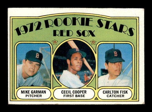 1972 Topps #79 Mike Garman/Cecil Cooper/Carlton Fisk Red Sox Rookies VG ...