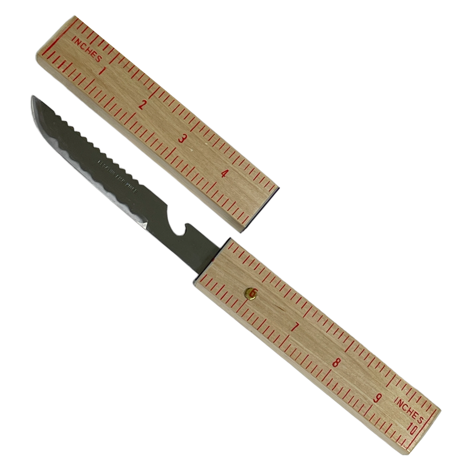 10" Floating Fish Measuring Ruler 5" Blade Knife | eBay