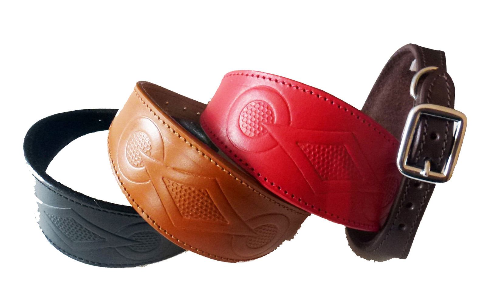4doggies Brown Retro Design Leather Saluki Collar Afghan Collar Whippet ...