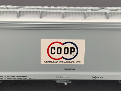 HO Scale Atlas ACF 4650 Centerflow Hopper (Late) Farmland CO-OP #3408 ...