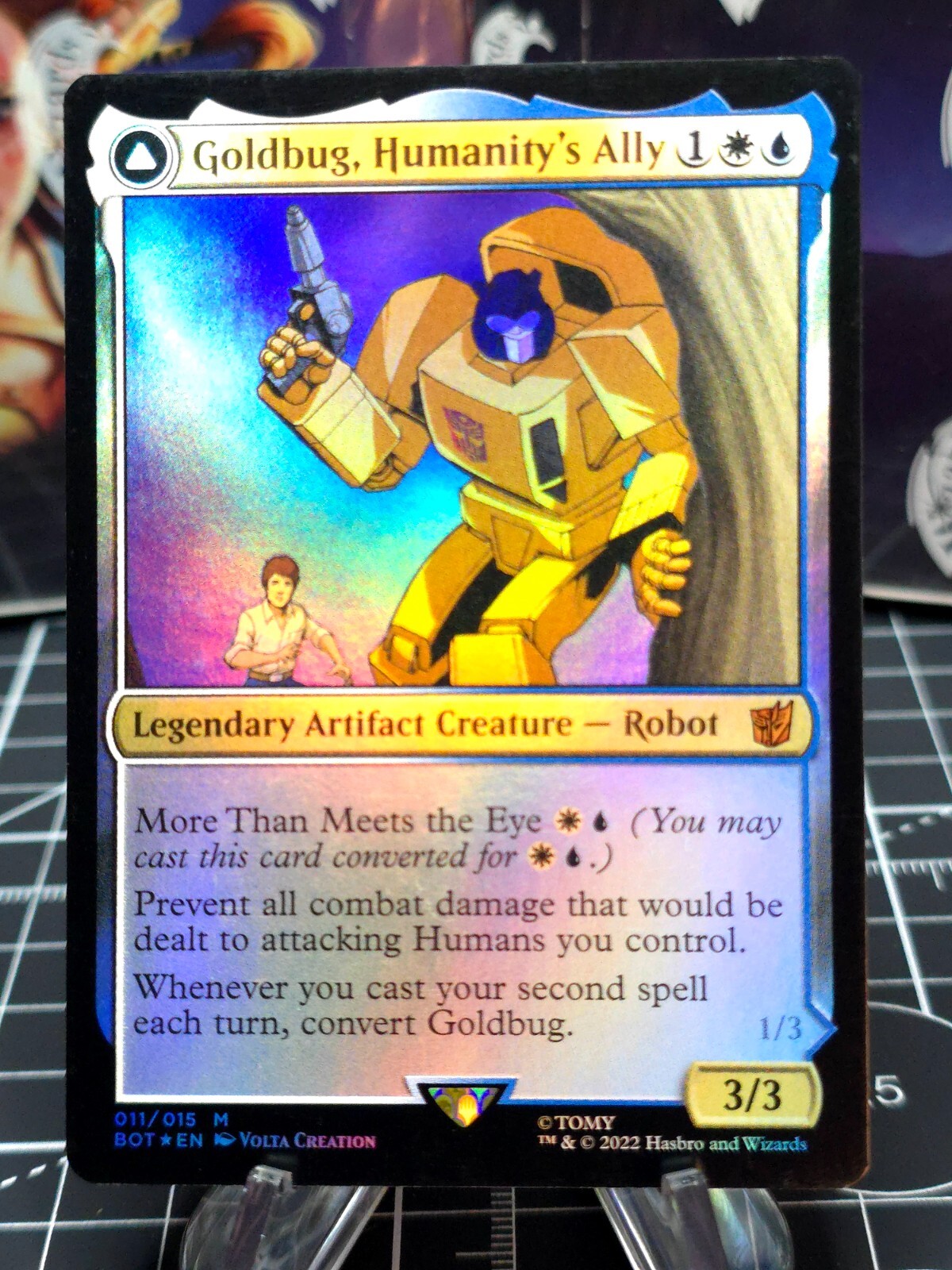 FOIL Magic the Gathering Goldbug, Humanity's Ally (11/60) Transformers ...