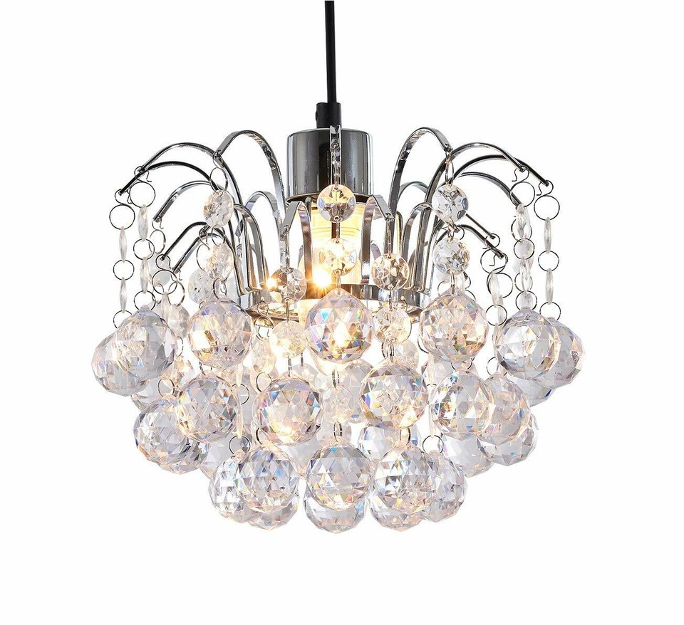 Modern Chandelier Acrylic Crystal Light Shades Droplet Ceiling Pendant ...
