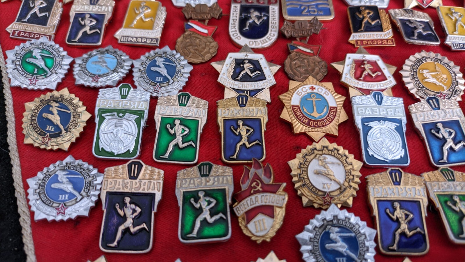 Badge Soviet LOT 74 PCs Mix Sport Vintage Soviet Ready labor defense ...