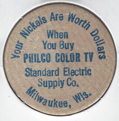 PHILCO COLOR TV, Standard Electric Supply Co, MILWAUKEE, WISCONSIN ...