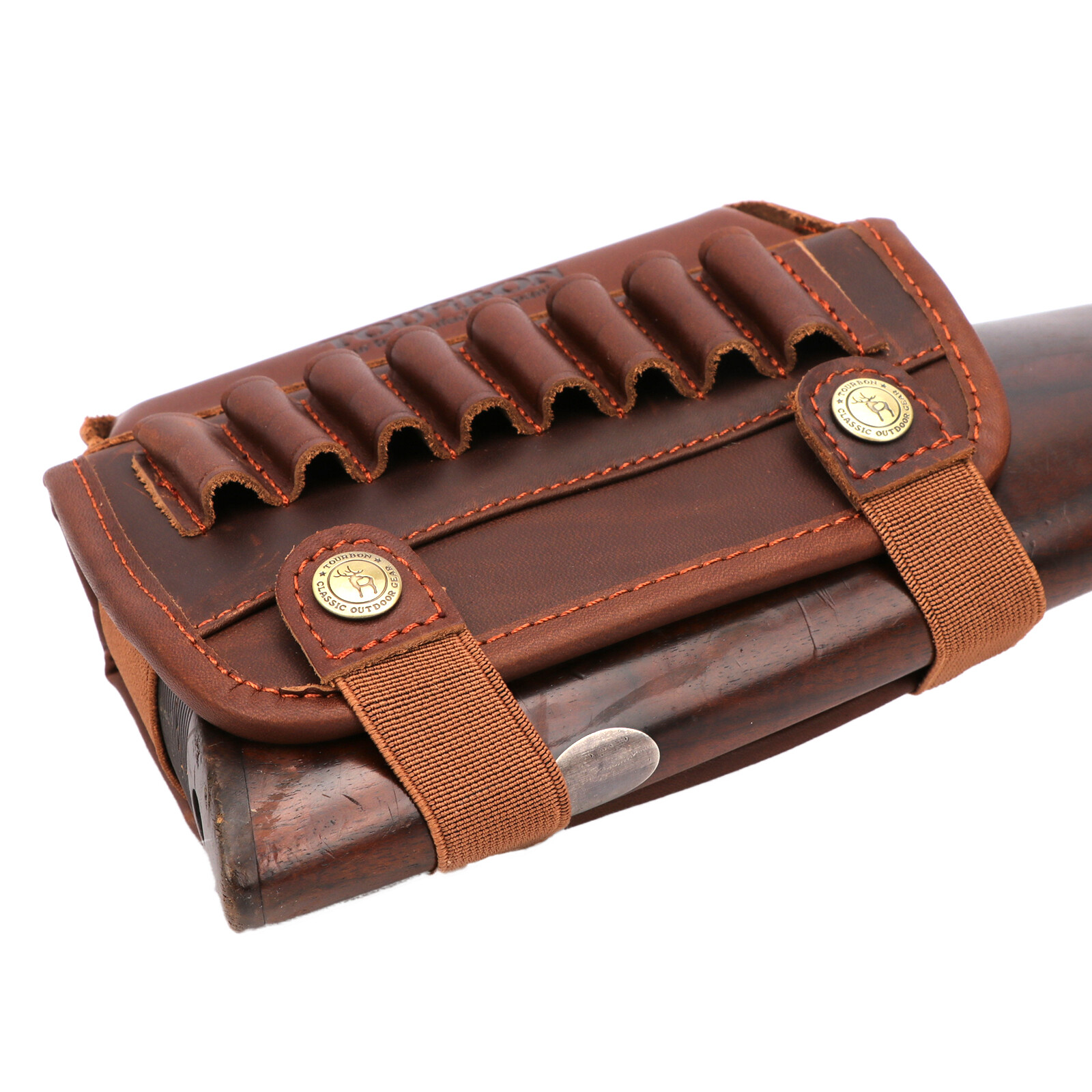 Tourbon Leather Gun Buttstock Cheek Riser Rest Rifle Cartridges Ammo ...