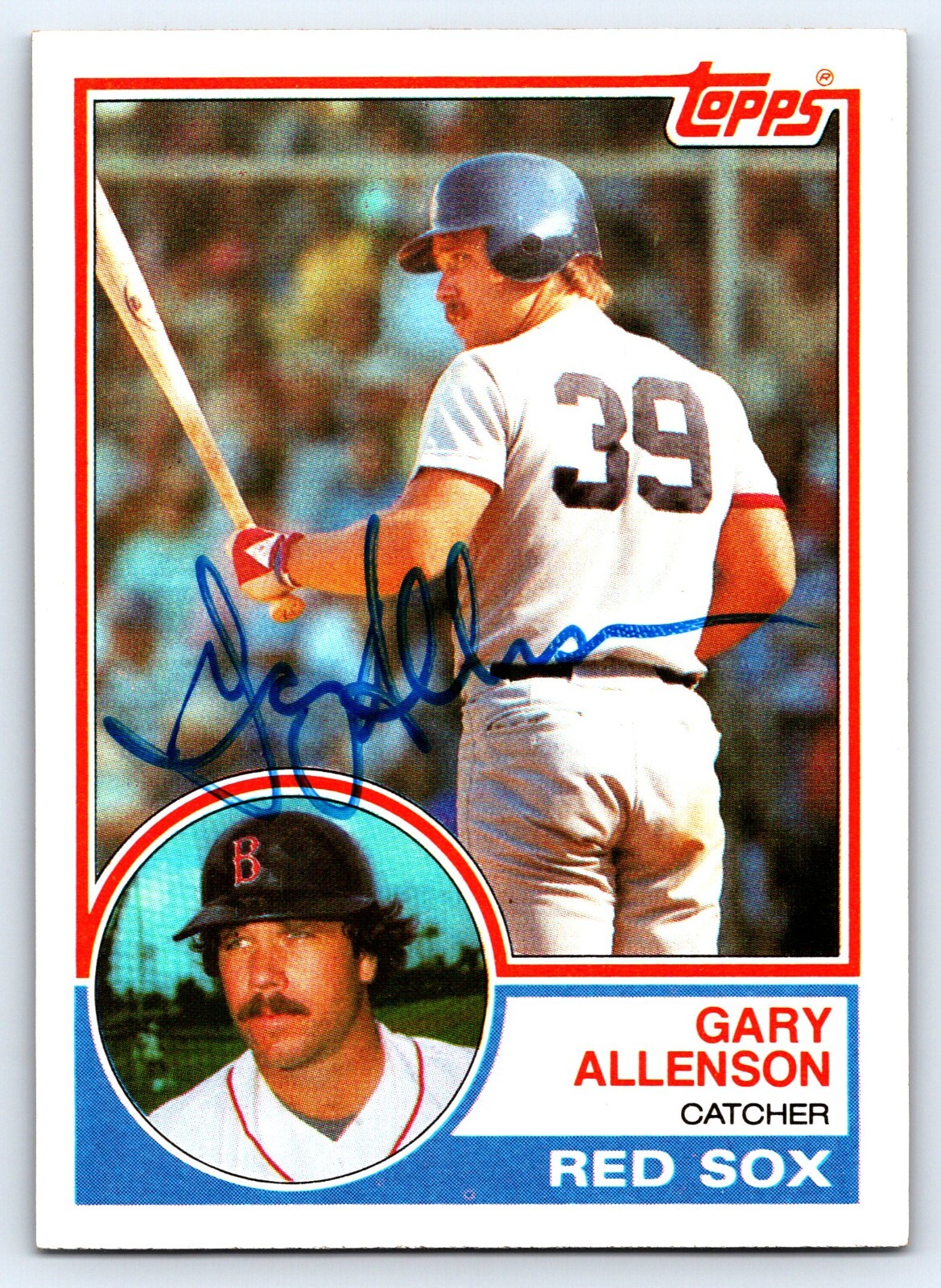 1983 Topps Gary Allenson #472 Autograph / Signed in person Boston Red ...