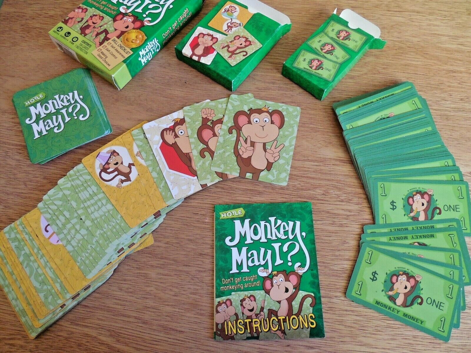 NEW! 2017 Hoyle "Monkey May I?" Card Game for Kids Ages 4-6 - Don't Get ...