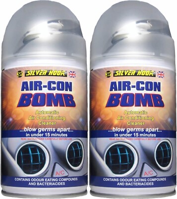 2x Air Con Bomb AC Spray Cleaner Conditioning Purifier Valet Cleaning ...