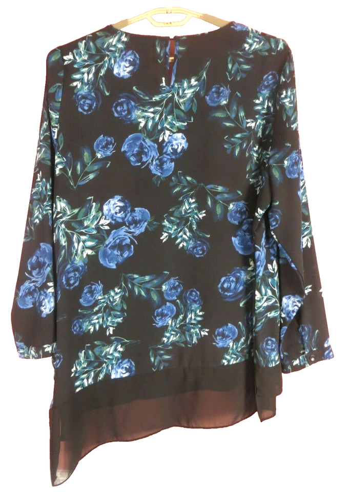 TB09661- INVESTMENT Womens Polyester Blouse Long Sleeve Floral Sheer ...