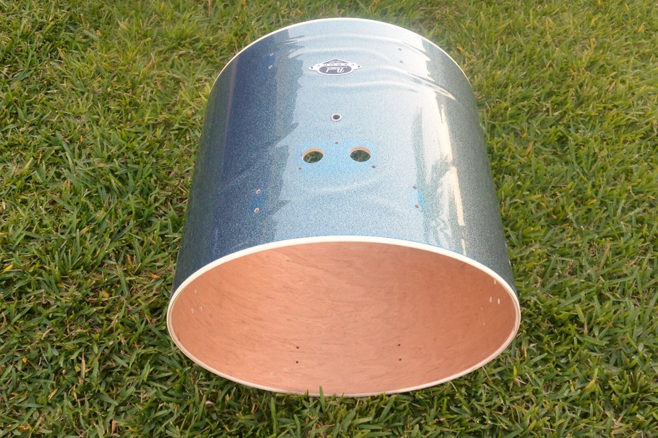 PEARL EXX 22" BASS DRUM SHELL in AQUA BLUE GLITTER for YOUR DRUM SET ...
